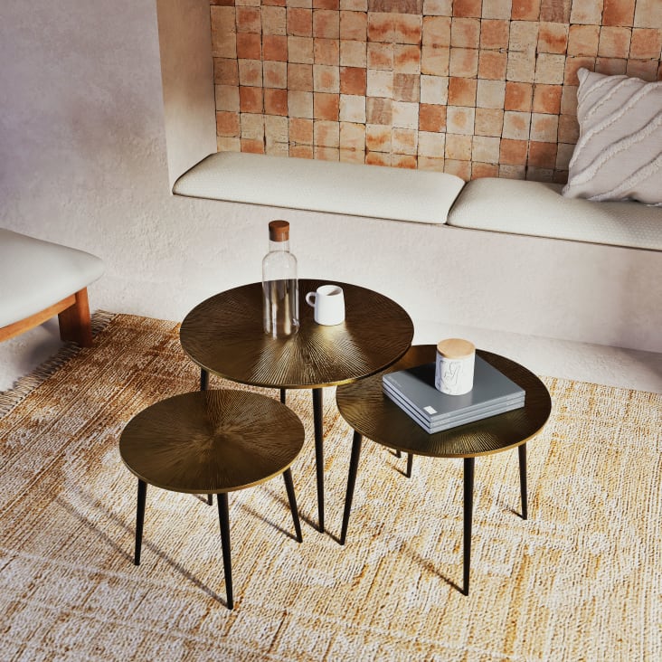 Beige geweven juten en katoenen kelim tapijt 160 x 230 cm JASMINA ...