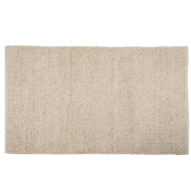 Beige vloerkleed van geweven polyester, 90 x 150 cm Calum | Maisons du ...