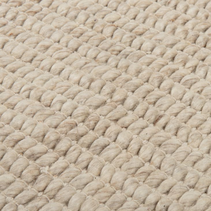Beige vloerkleed van geweven polyester, 90 x 150 cm Calum | Maisons du ...