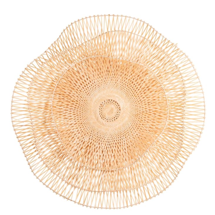 Beige wanddecoratie van gevlochten rotan D131 RONDIA | Maisons du Monde