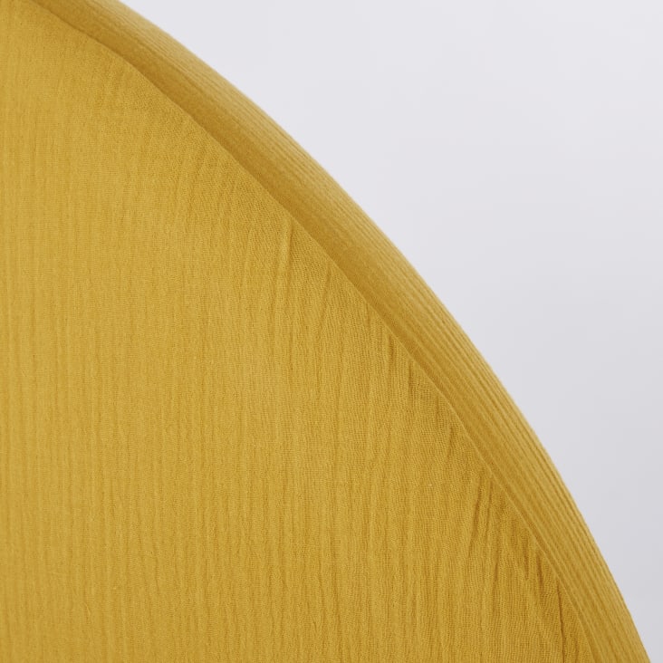 Bezug für Bettkopfteil, 140cm, aus Bio-Baumwollgaze, senfgelb Come ...