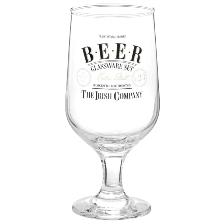 Bierglas met zwart en verguld opschrift 37 cl | Maisons du Monde