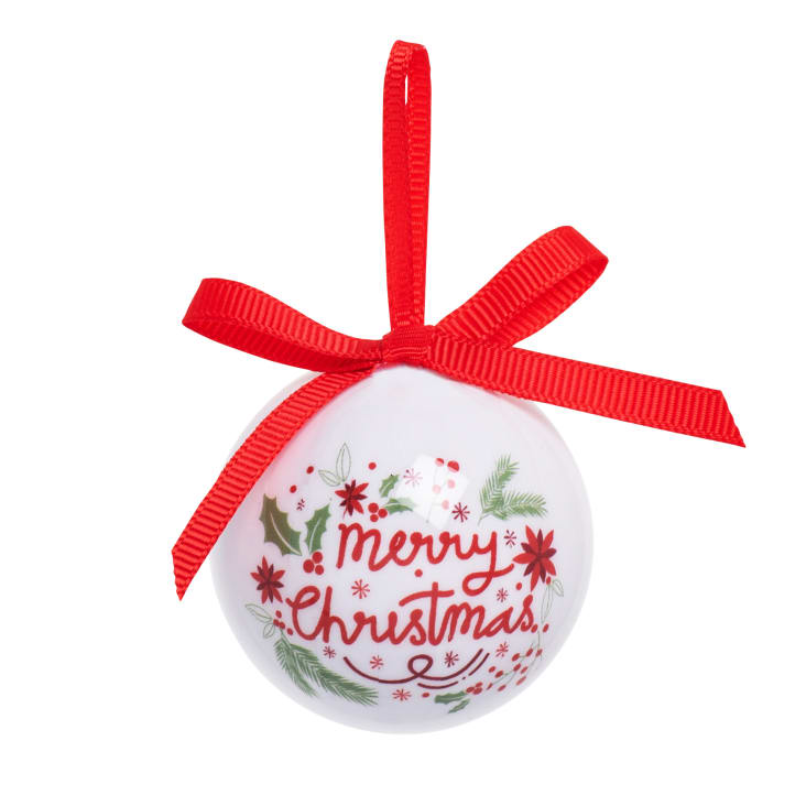 Bola de Navidad con lazo blanco, rojo y verde Essentiel | Maisons du Monde