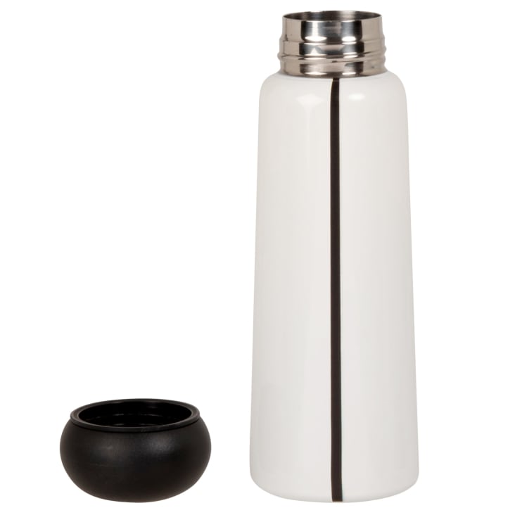 Botella de acero inoxidable blanco y negro de 350 ml Soho | Maisons du ...