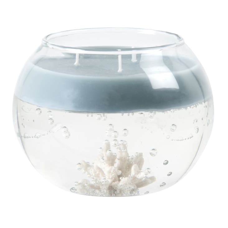Bougie gel parfumée bleue et transparente CORAIL | Maisons du Monde