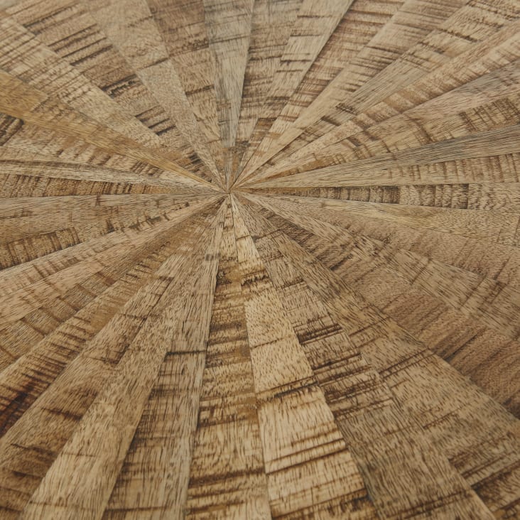 Bout de canapé industrielle en bois de manguier et métal noir Impana ...