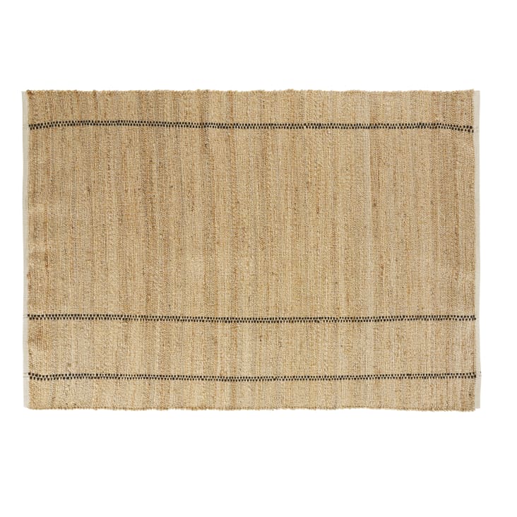 Bruin geweven tapijt van jute en katoen 140X200 Vignaletta | Maisons du ...