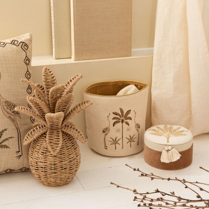 Bruin papieren ananasbeeld H32 Aswan | Maisons du Monde