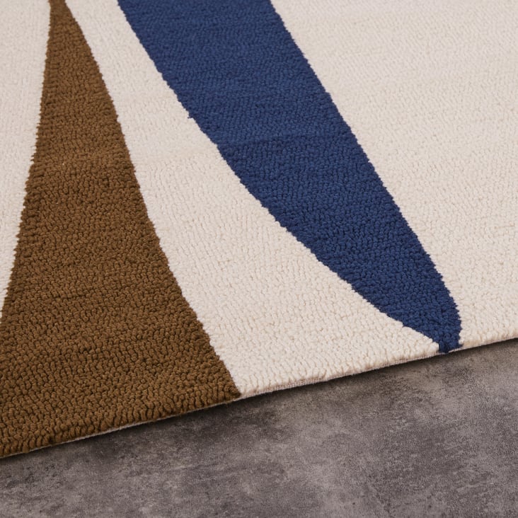 Buitenkleed met ecru, groene en blauwe patronen 160x230 Porri | Maisons ...