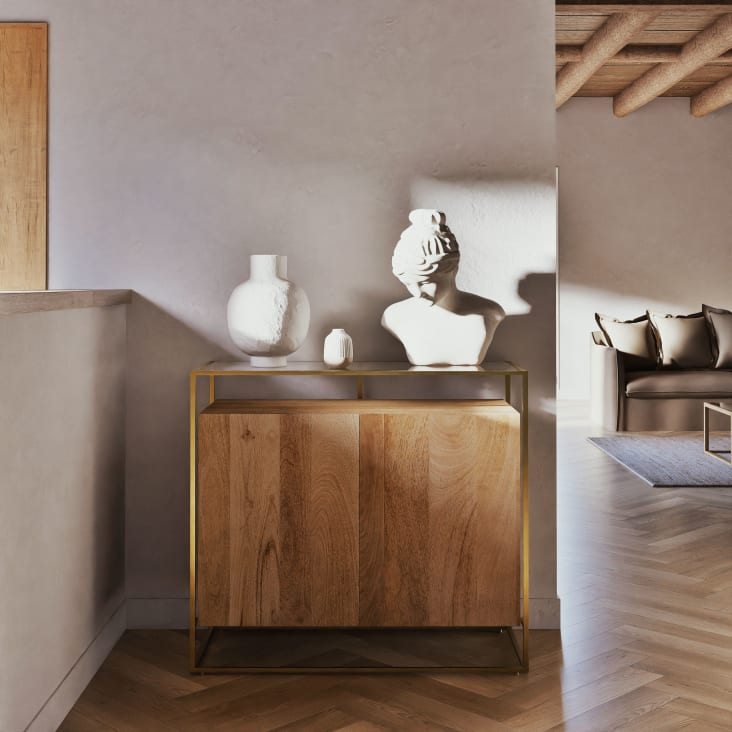 Busto de mujer en beige con efecto envejecido, alt. 50 | Maisons du Monde