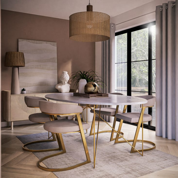 Busto de mujer en beige con efecto envejecido, alt. 50 | Maisons du Monde