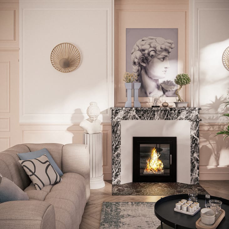 Busto de mujer en beige con efecto envejecido, alt. 50 | Maisons du Monde