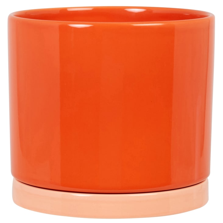 Cache-pot en faïence rouge et rose H19 MARIZA | Maisons du Monde