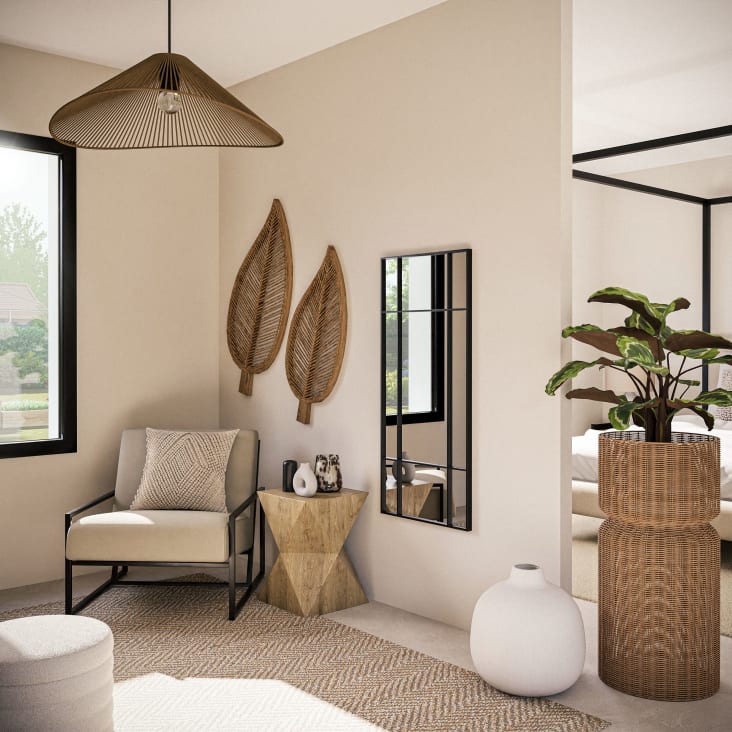 Cache-pot tressé en rotin H82 HONORINE | Maisons du Monde