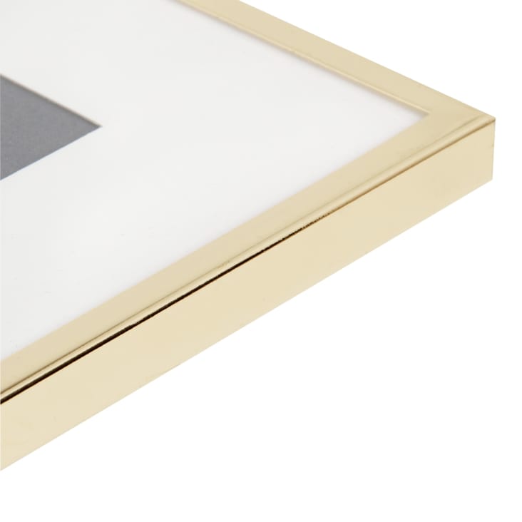 Cadre photo en métal doré 14x19 ORA | Maisons du Monde