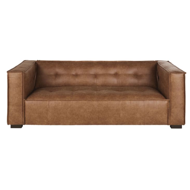 Canapé 3 places en textile enduit camel Tary | Maisons du Monde