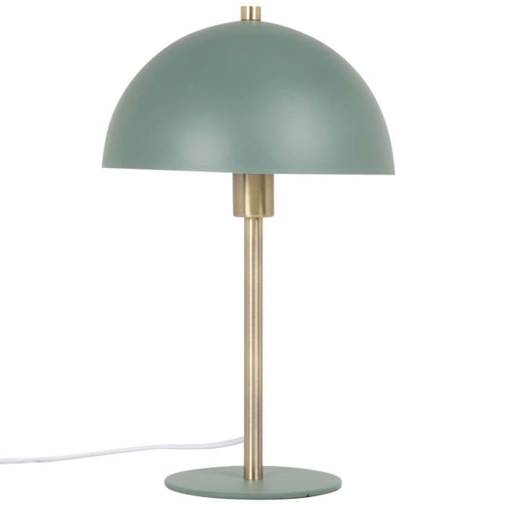 Candeeiro com forma de cogumelo em metal dourado e verde Davy | Maisons ...