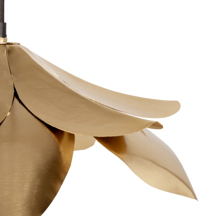 Candeeiro de teto em forma de flor em metal dourado Necton | Maisons du ...