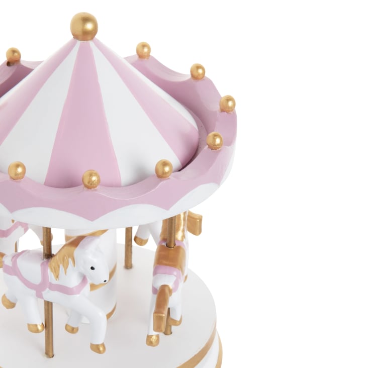 Carrousel muziekdoos met roze, witte en gouden eenhoorn Suzon | Maisons du Monde