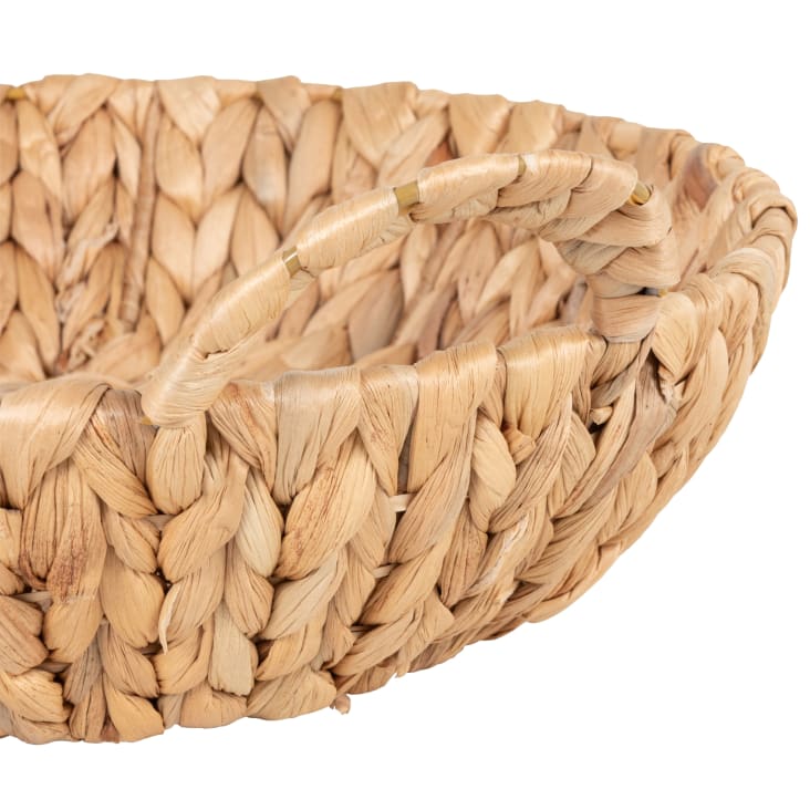 Cesto em vime trançado de jacinto de água Miya | Maisons du Monde