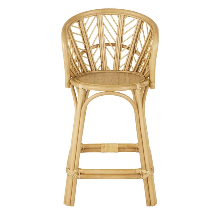 Chaise pour îlot central en rotin H65 Meloa | Maisons du Monde