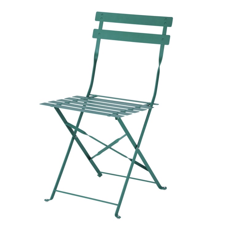 Chaises de jardin pliables en acier vert (x2) Guinguette | Maisons du Monde