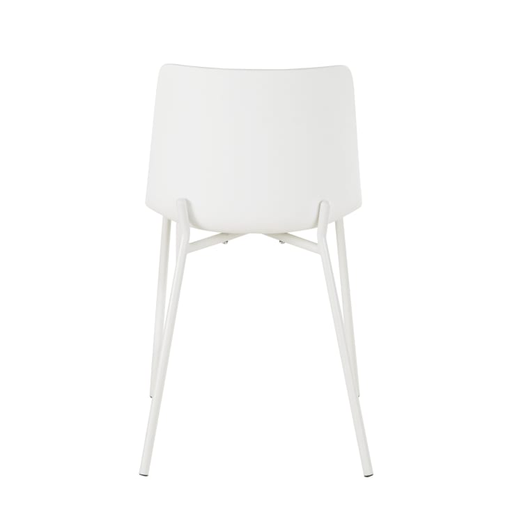 Chaises en polypropylène et acier blanc (x2) Fiby | Maisons du Monde
