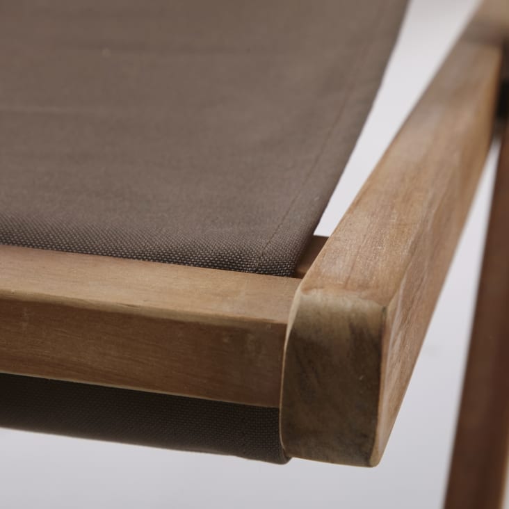 Chilienne pliante taupe en eucalyptus massif Panama | Maisons du Monde
