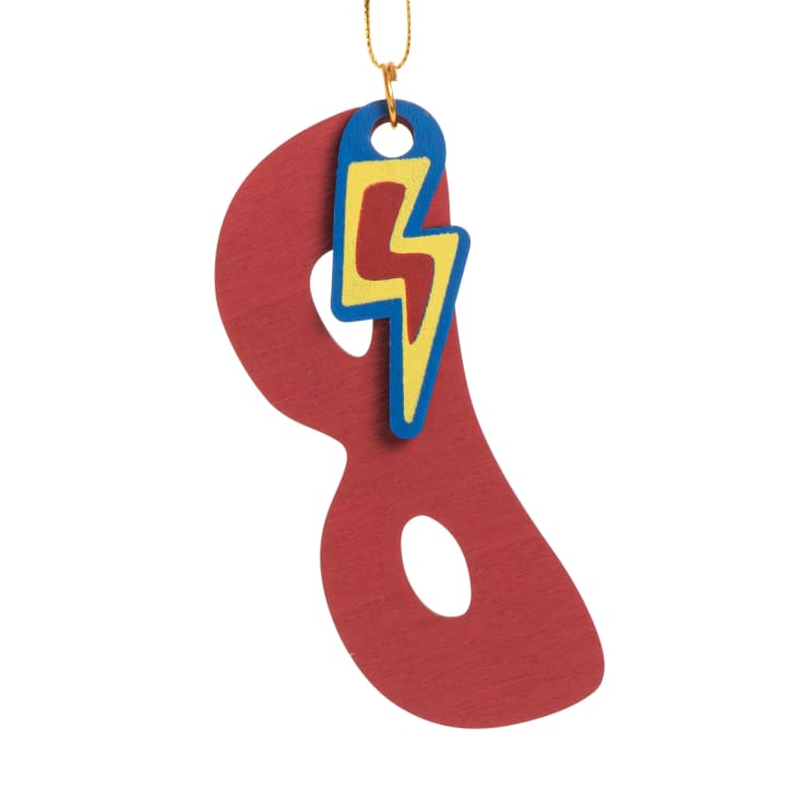 Colgante de Navidad con forma de máscara de madera de álamo rojo Super ...