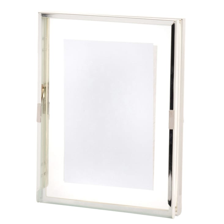 Cornice foto doppia in metallo argentato 10x15 cm QASSIM | Maisons du Monde