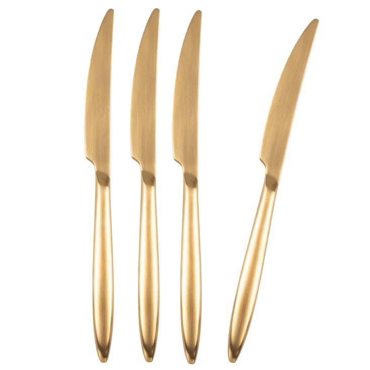 Couteaux en inox doré (x4) Oman | Maisons du Monde