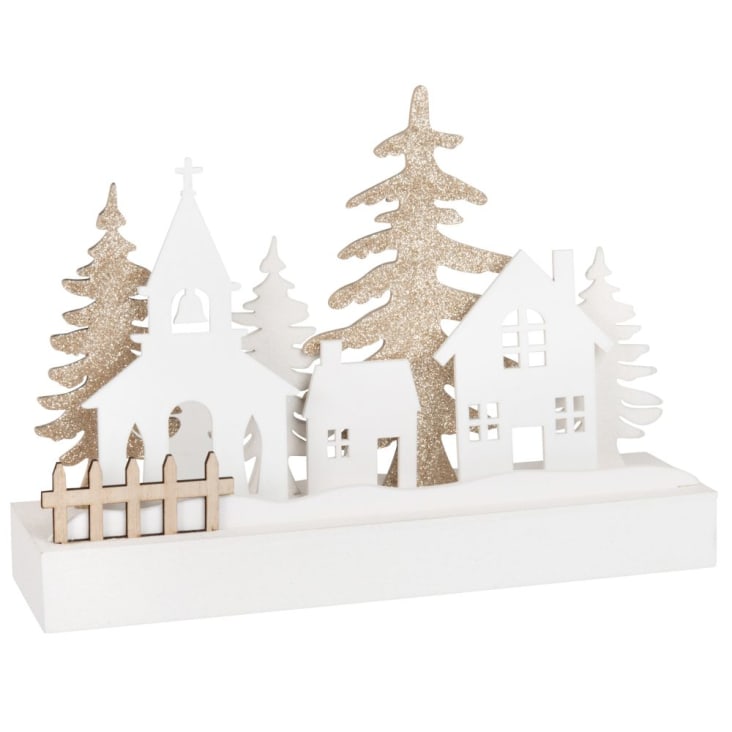 Déco de Noël saynète forêt blanche et beige | Maisons du Monde