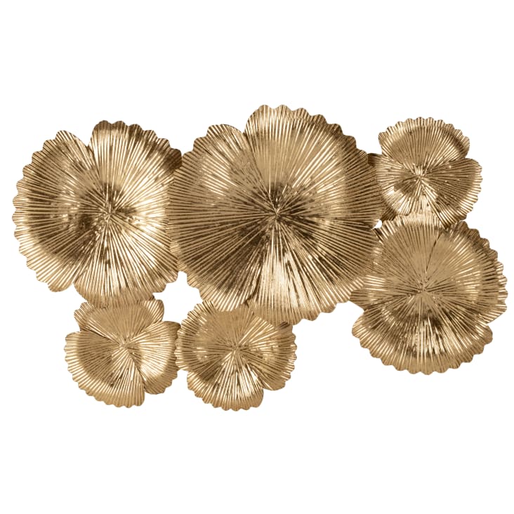 Déco murale fleurs en métal doré 86x53 Guanillo | Maisons du Monde
