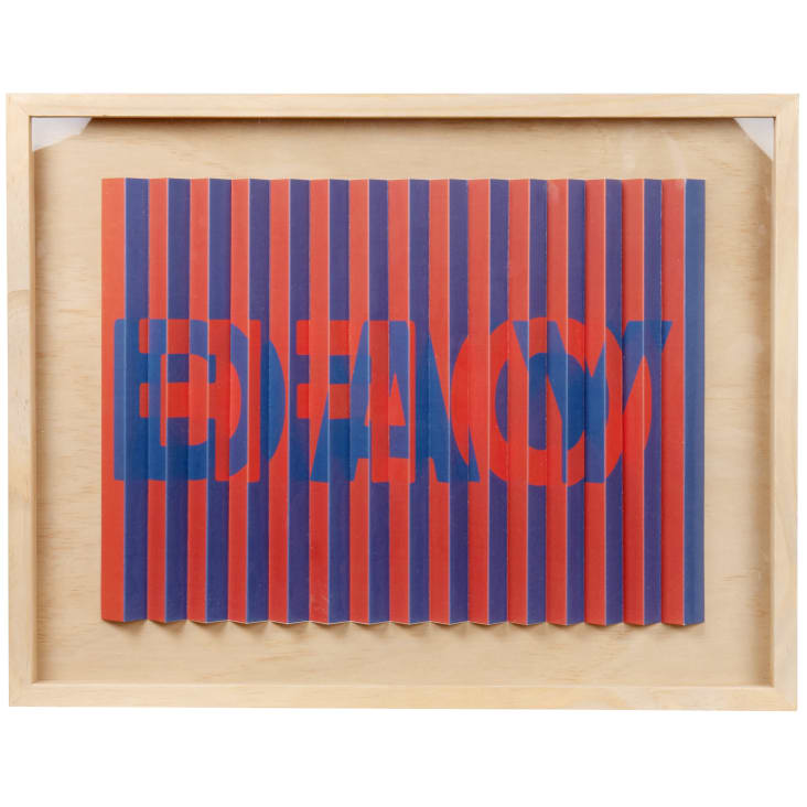 Déco murale orange et bleue 52x40 ALBINA | Maisons du Monde