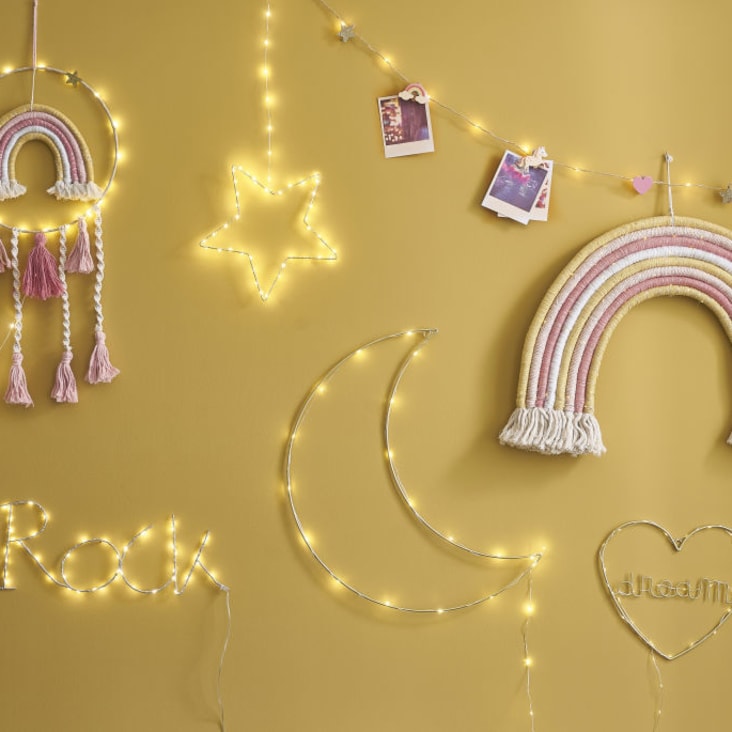 Decoração luminosa lua de metal dourado YSEE | Maisons du Monde