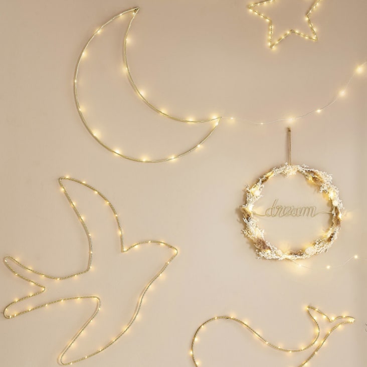 Decoração luminosa lua de metal dourado YSEE | Maisons du Monde