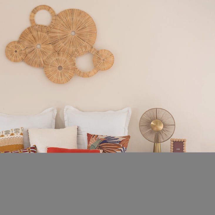 Decoración de pared de rafia trenzada 104 x 72 QANDALA | Maisons du Monde
