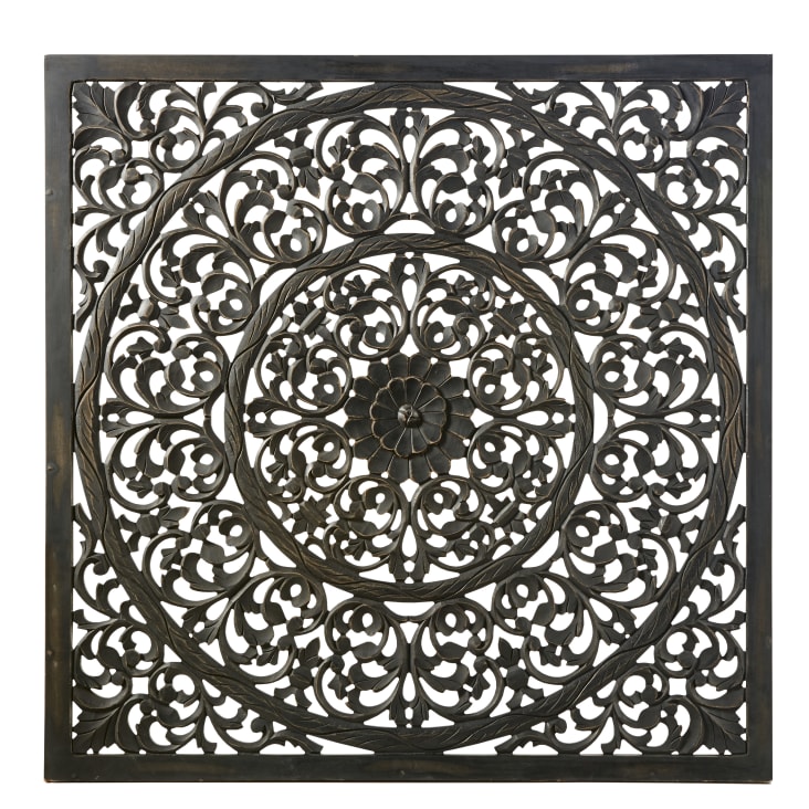 Decoración de pared tallada negra 120x120 Emilja | Maisons du Monde