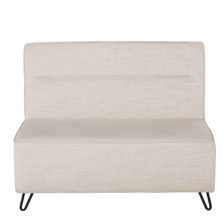 Divanetto professionale a 2 posti in tessuto color sabbia Lyanna ...