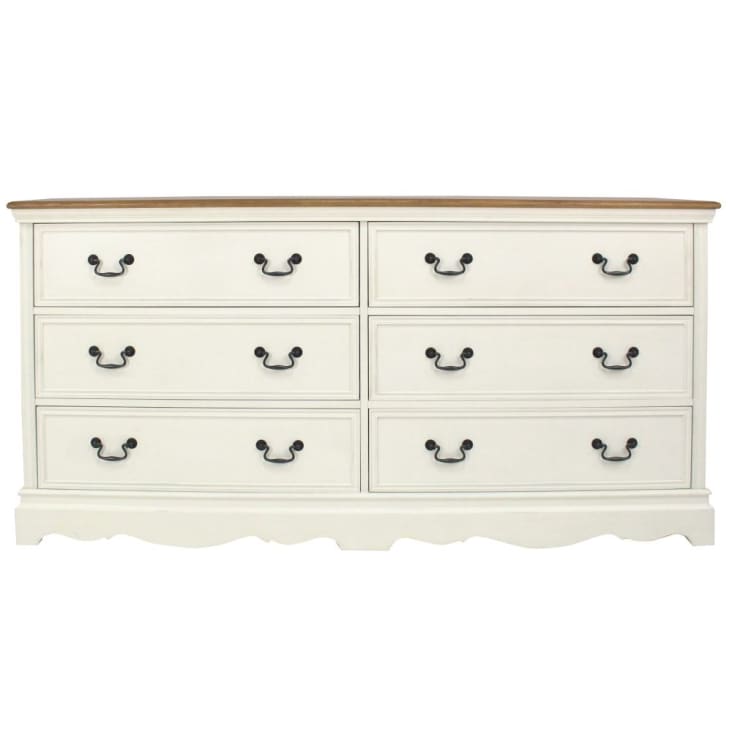 Doppelkommode mit 6 Schubladen, cremefarben Léontine | Maisons du Monde