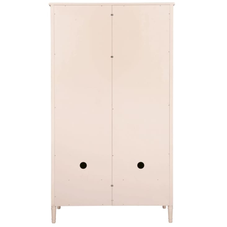 Dressing 2 portes 2 tiroirs beige rosé Milie | Maisons du Monde