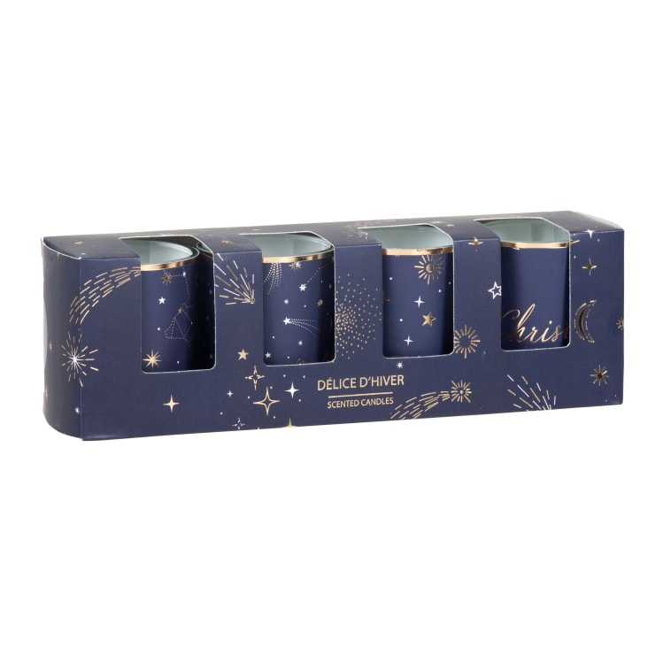 Duftlämpchen im Glas, 4er Set, gold und nachtblau XMAS BLUE | Maisons ... Duftlämpchen im Glas, 4er Set, gold und nachtblau XMAS BLUE | Maisons ...