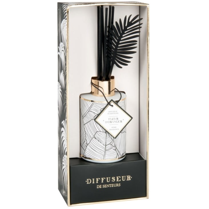 Duftspender aus weißgetöntem Glas mit Pflanzenoase-Duft, 100 ml BLACK ...