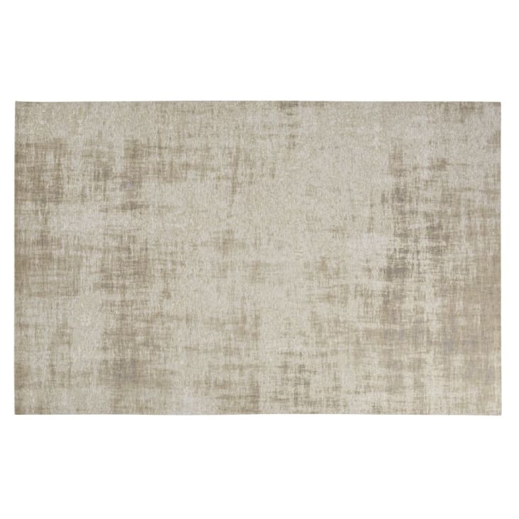 Ecru en beige jacquard geweven vintage tapijt 155 x 230 cm FEEL ...