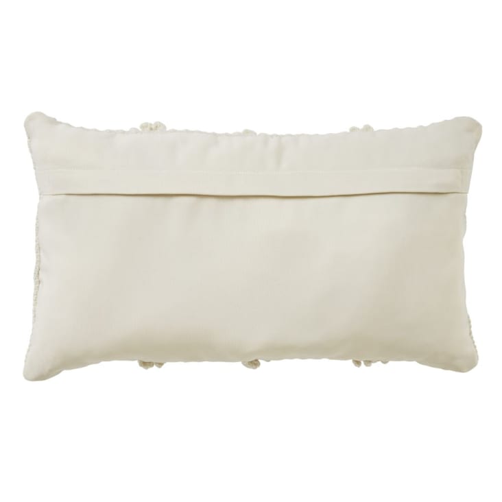 Ecru kussen van gerecycleerd polyester 30 x 50 cm LAPRADE | Maisons du ...