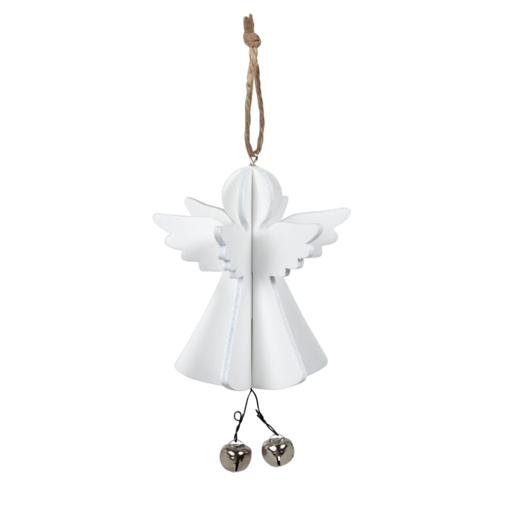 Enfeite de Natal anjo branco com guizo Light Christmas | Maisons du Monde