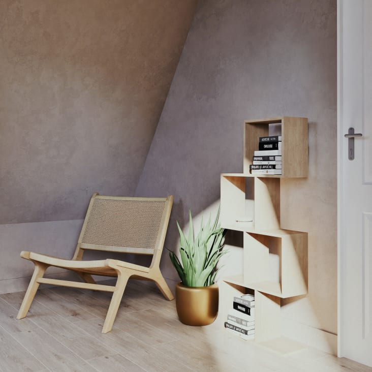 Estantería de madera de roble reciclada beige ALENDUA | Maisons du Monde