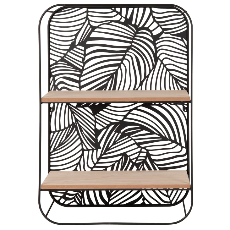 Etagère feuillages en métal noir ajouré Jaro | Maisons du Monde