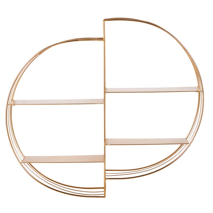 Etagère ronde en métal doré | Maisons du Monde
