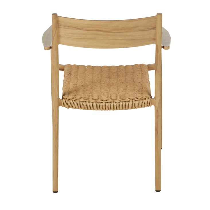 Fauteuil à dîner de jardin en résine recyclée imitation rotin et ...
